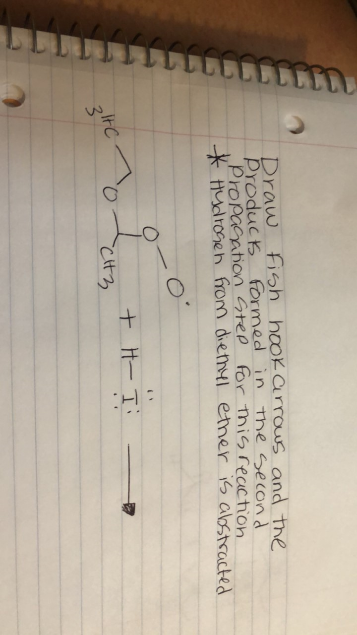Solved Draw Fish hook arrows and the Products formed in the | Chegg.com