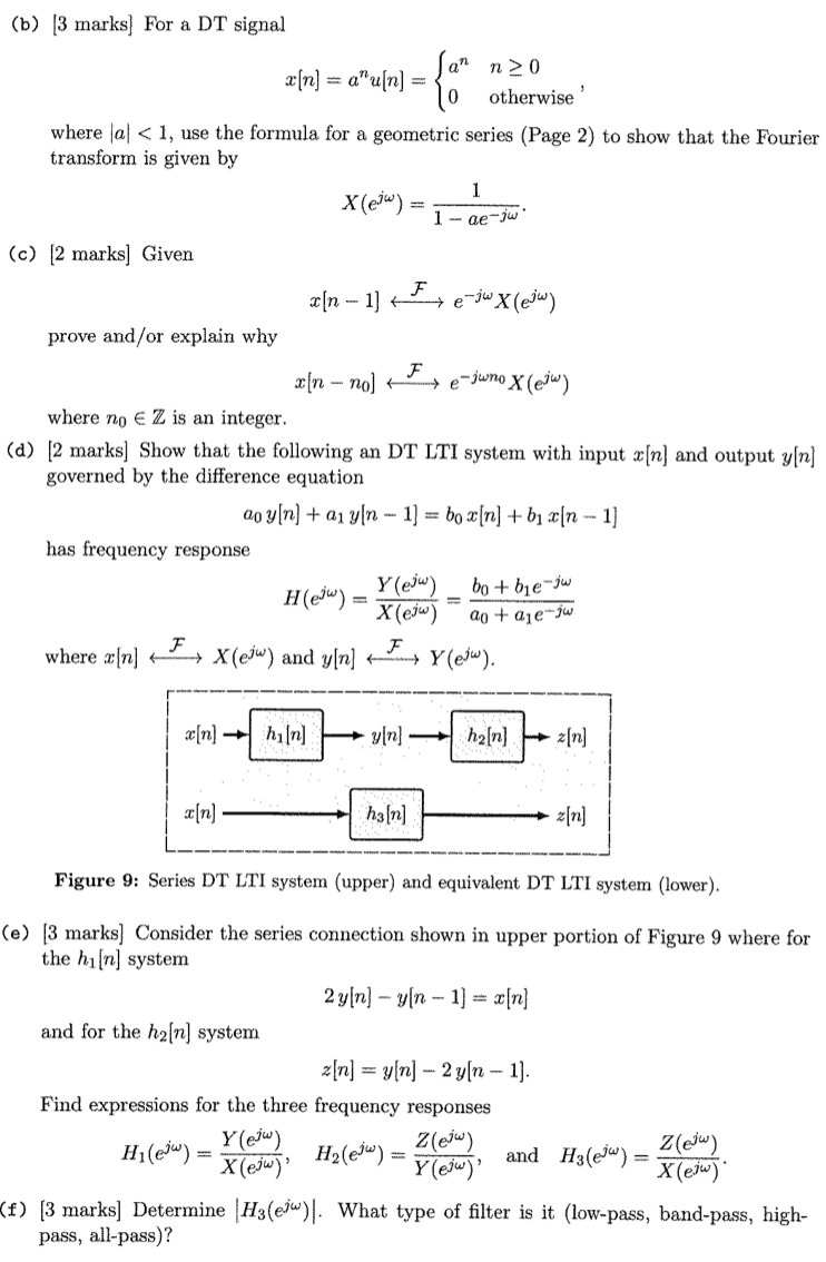 Solved (a) [2 marks] The analysis and synthesis equations | Chegg.com