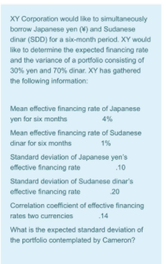 Solved XY Corporation would like to simultaneously borrow | Chegg.com