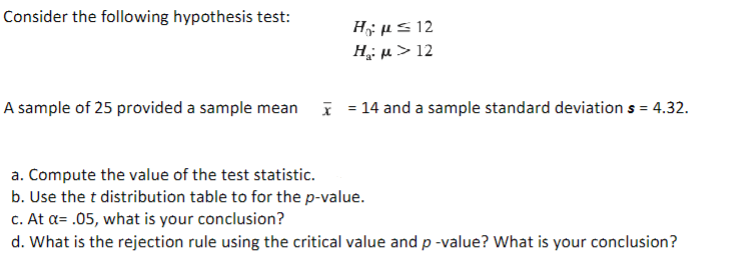 Solved Consider the following hypothesis test: | Chegg.com