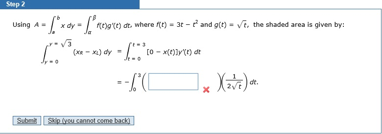 Solved Tutorial Exercise Find the area enclosed by the curve | Chegg.com