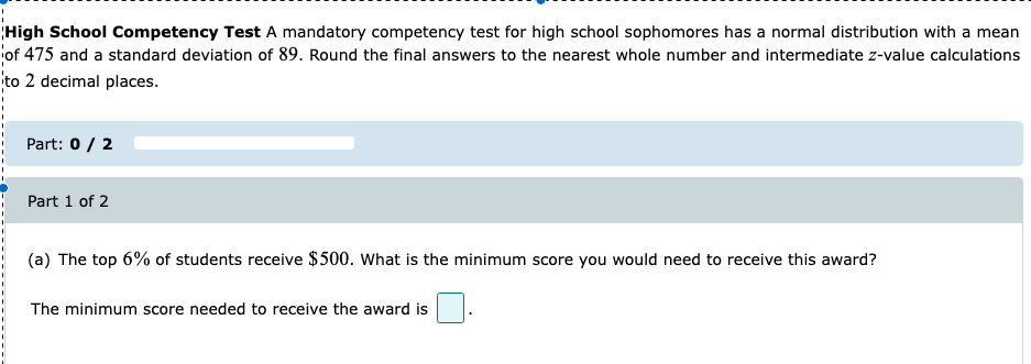 Solved High School Competency Test A mandatory competency | Chegg.com