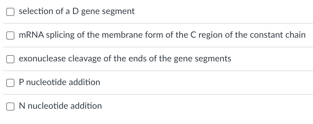 Solved Question 1. Recombination of immunolglobulin (Ig) | Chegg.com