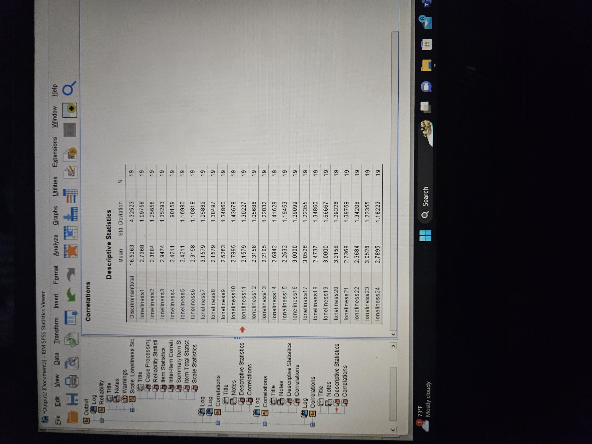 Solved I did the Spss output however how do I know what row | Chegg.com