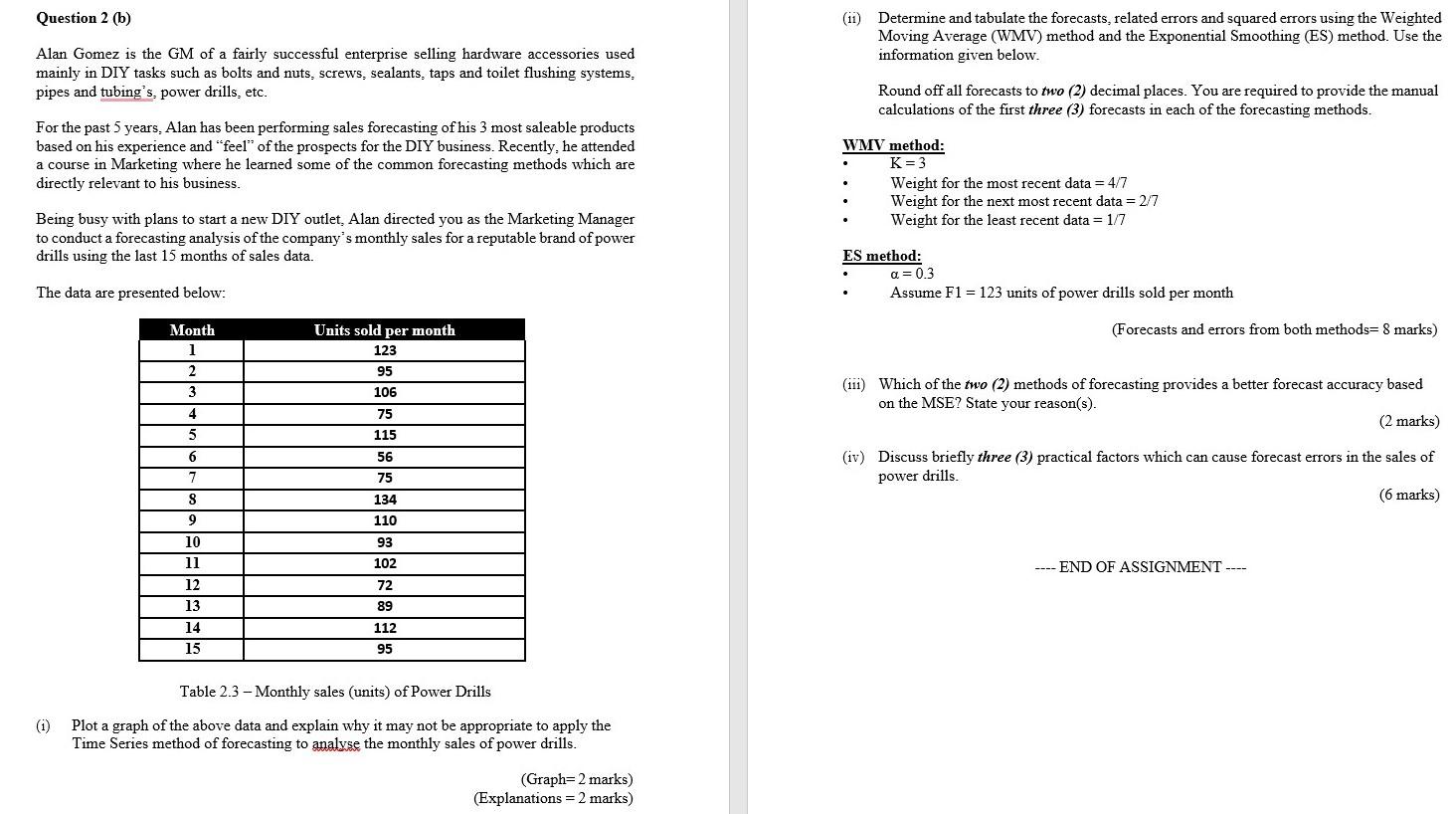 Solved Question 2 (b) (11) Determine and tabulate the | Chegg.com