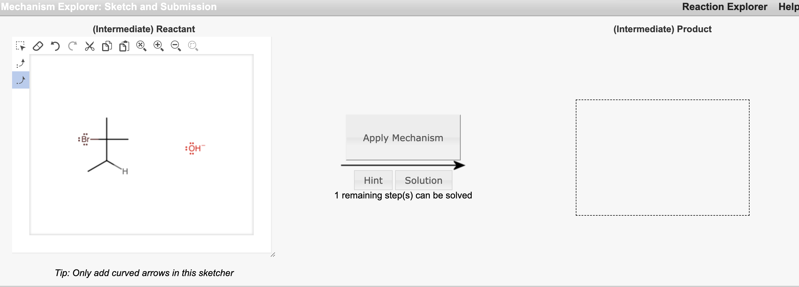 Solved Mechanism Explorer: Sketch and Submission Tip: Only | Chegg.com