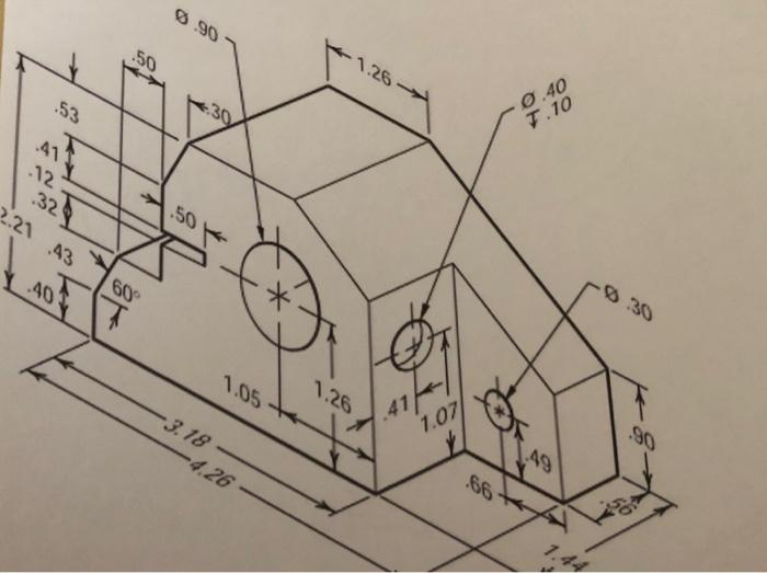 Solved Draw this in Autodesk Inventor Pro step by step. | Chegg.com