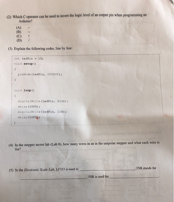 Solved Part III: Lab Related Questions (10 Points): (1) What | Chegg.com