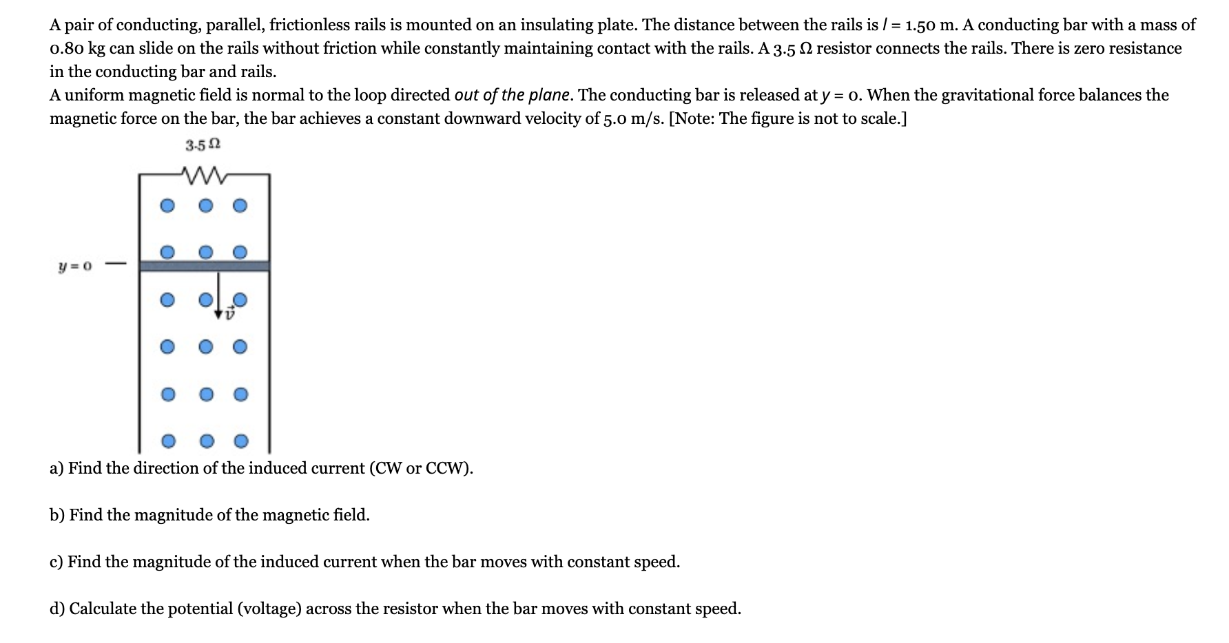 Solved A pair of conducting, parallel, frictionless rails is | Chegg.com