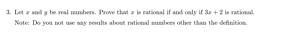Solved Let x and y be real numbers. Prove that x is rational | Chegg.com