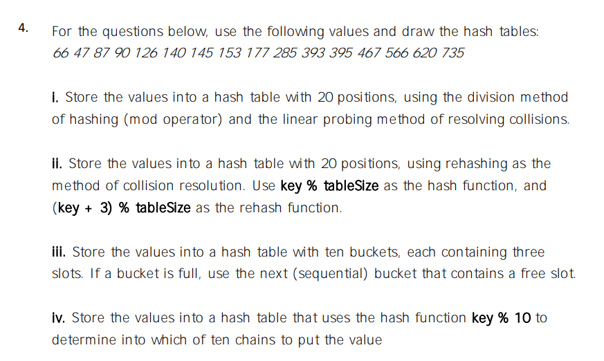 Solved 4. For the questions below, use the following values | Chegg.com