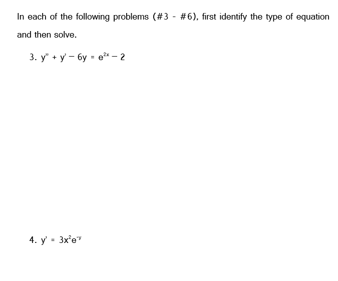 Solved In each of the following problems (#3 - #6), first | Chegg.com