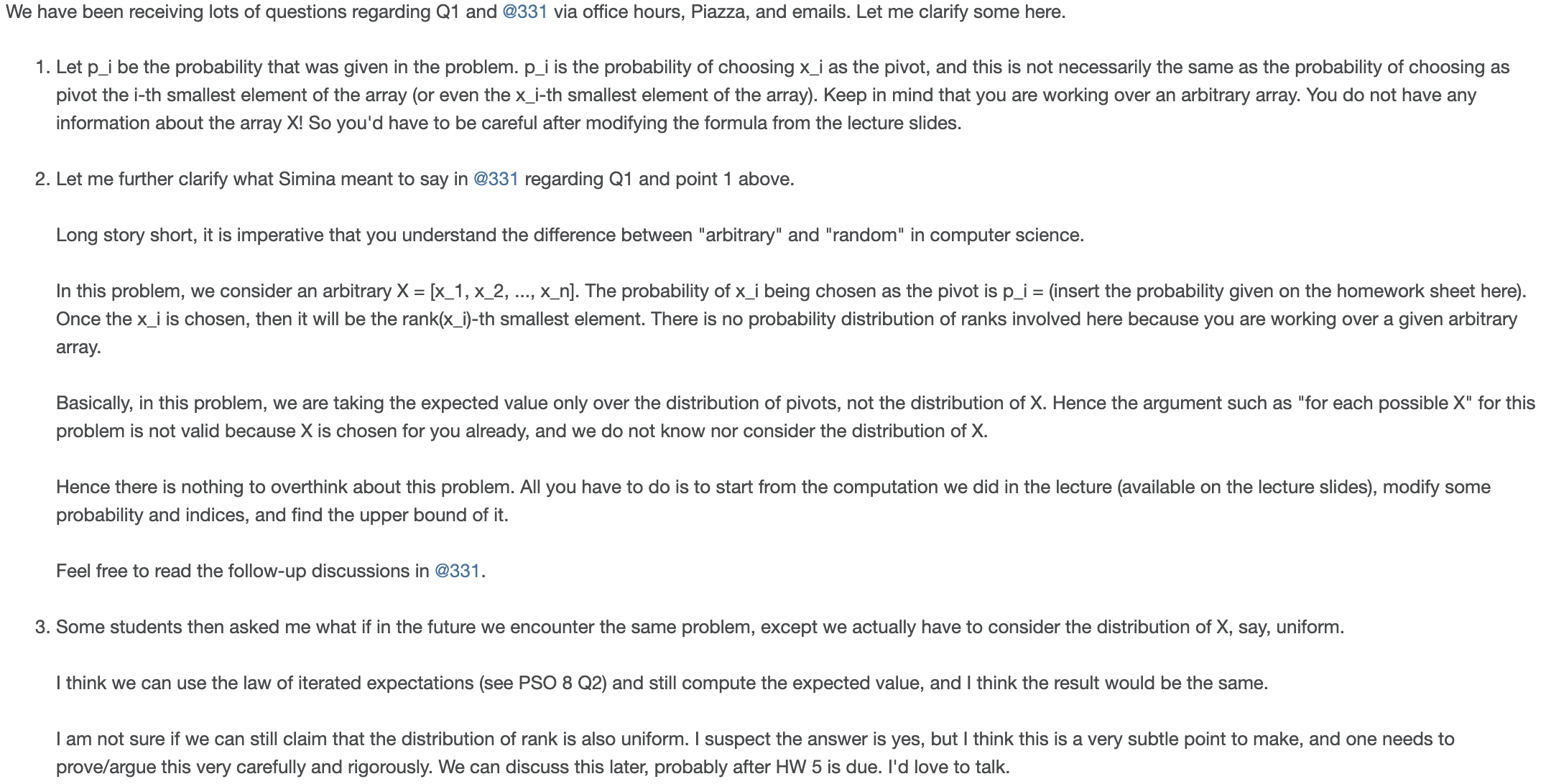 Solved Problem 1. (40 points) Recall the QuickSort algorithm | Chegg.com
