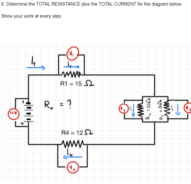Solved 6. Determine the TOTAL RESISTANCE plus the TOTAL | Chegg.com