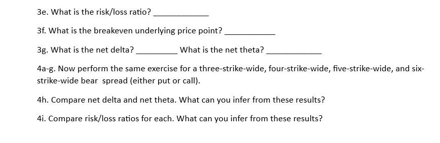 3a. Using the information above, what strike(s) would | Chegg.com