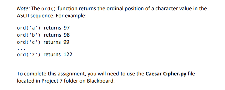 Solved Caesar Cipher Application A very simple encryption | Chegg.com
