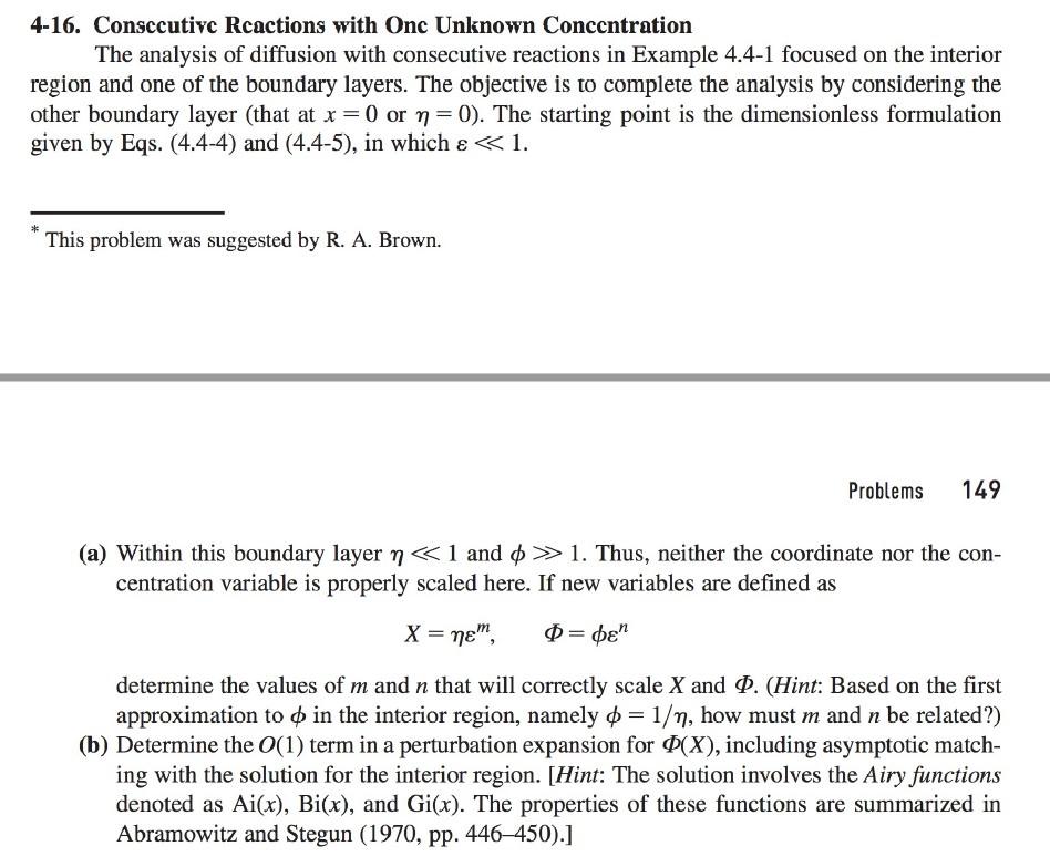 Solved 4-16. Consccutivc Rcactions with Onc Unknown | Chegg.com