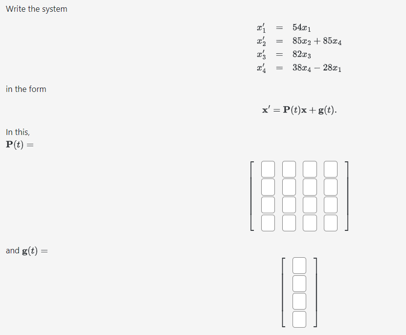 Solved Write the system | Chegg.com