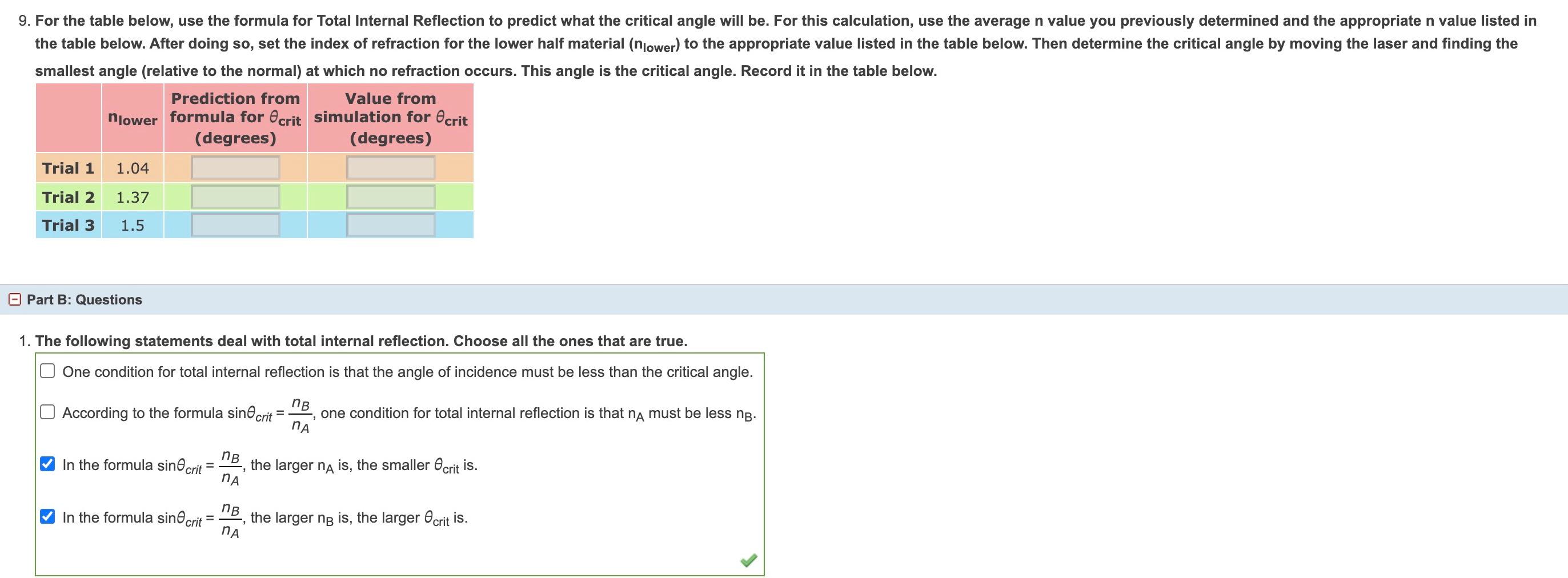 smallest angle (relative to the normal) at which no | Chegg.com
