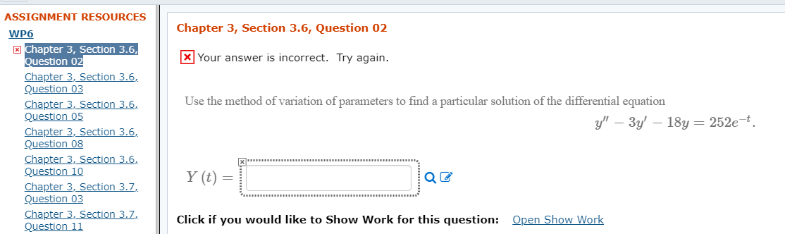 Solved Assignment Resources Chapter 3 Section 3 6 Question