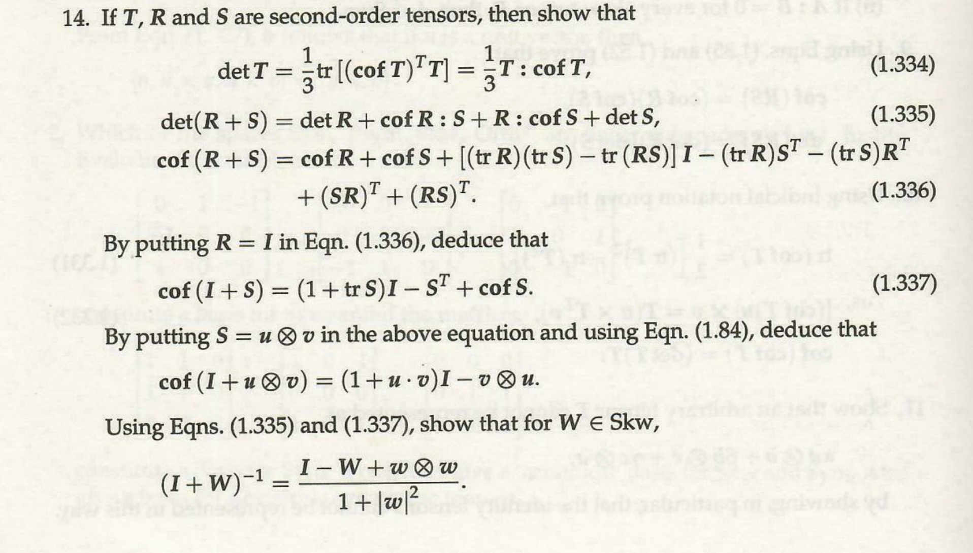 Solved If T,R ﻿and S ﻿are second-order tensors, then show | Chegg.com