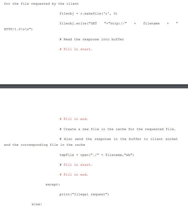 Solved Lab 4: HTTP Web Proxy Server In this lab, you will | Chegg.com
