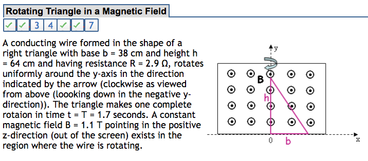 Solved Rotating Triangle in a Magnetic Field A conducting | Chegg.com