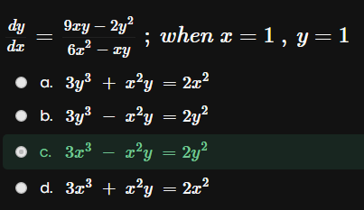 Solved dy 9ry – 2y2 = ; when x =1, y=1 de 622 – Iy • а. Зуз | Chegg.com
