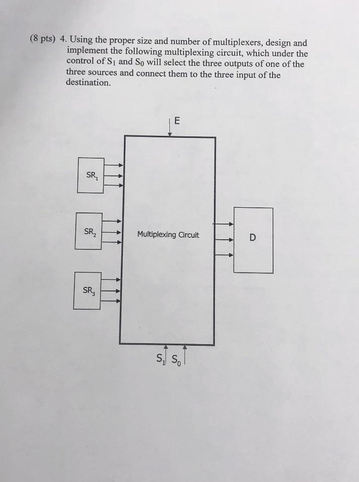 Solved (8 pts) 4. Using the proper size and number of | Chegg.com