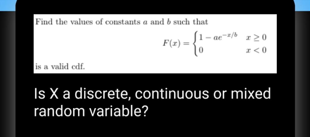 Solved Find the values of constants a and b such that 1 | Chegg.com