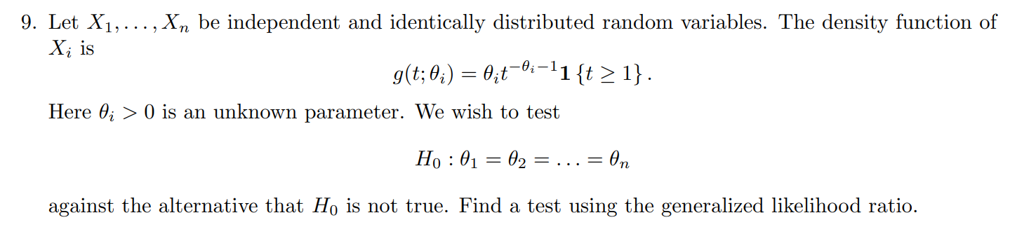 Solved Let x1,dots,xn ﻿be independent and identically | Chegg.com