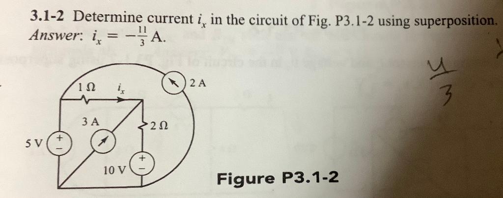 Solved 3.1-2 Determine current i, in the circuit of Fig. | Chegg.com