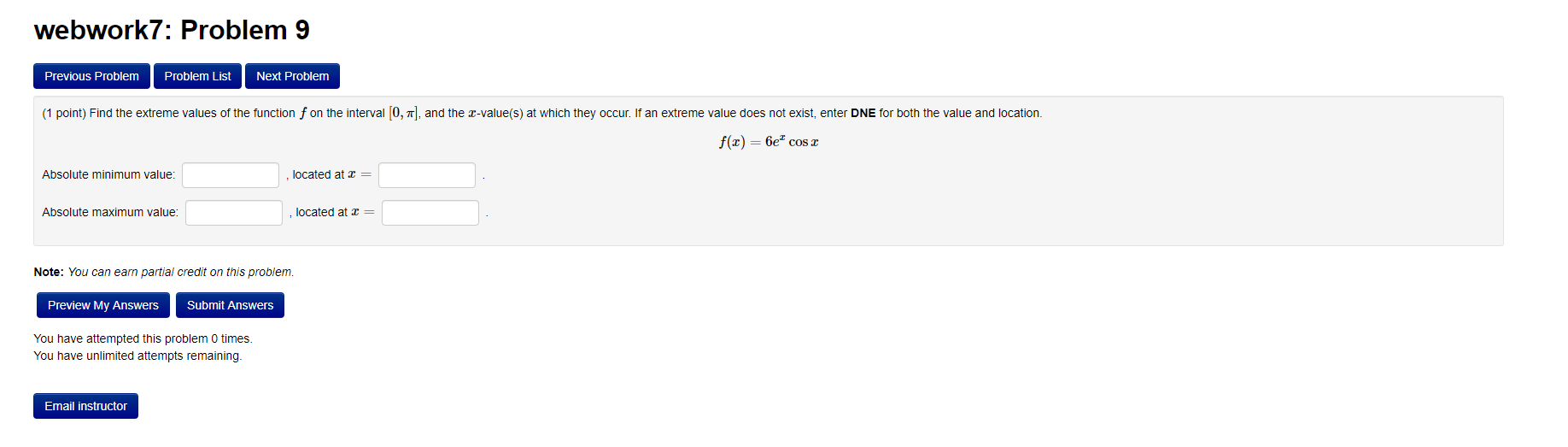 Solved webwork7: Problem 8 Previous Problem Problem List | Chegg.com
