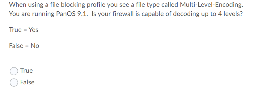 Solved When using a file blocking profile you see a file | Chegg.com
