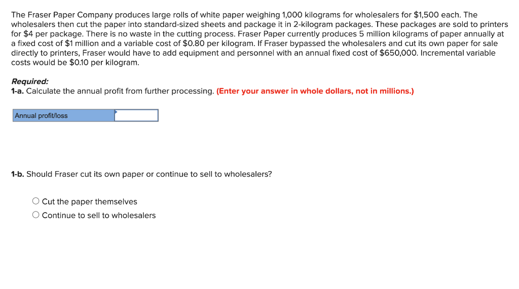 Solved The Fraser Paper Company produces large rolls of | Chegg.com
