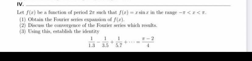 Solved Let f(x) be a function of period 2π such that | Chegg.com