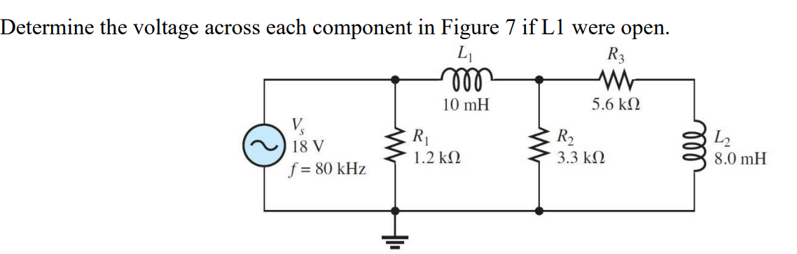 Solved betermine the voltage across each component in Figure | Chegg.com