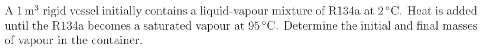 A 1 m3 rigid vessel initially contains a | Chegg.com