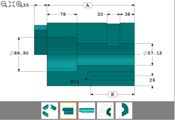 Solved Basic Part - Step 1 - (Hydraulic Cylinder Half) | Chegg.com Solved Basic Part - Step 1 - (Hydraulic Cylinder Half) | Chegg.com