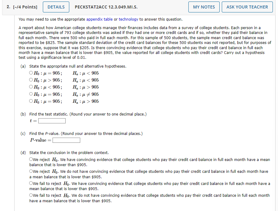 Solved You may need to use the appropriate appendix table or | Chegg.com