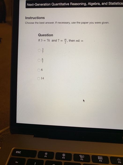 Solved Next-Generation Quantitative Reasoning, Algebra, and | Chegg.com