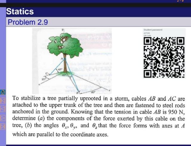 Solved To stabilize a tree partially uprooted in a storm, | Chegg.com