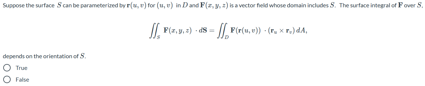 Solved Suppose the surface S can be parameterized by r(u, v) | Chegg.com