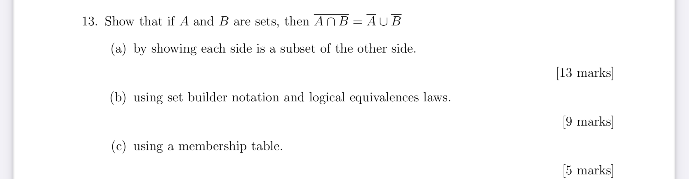 Solved Show that if A and B ﻿are sets, then | Chegg.com