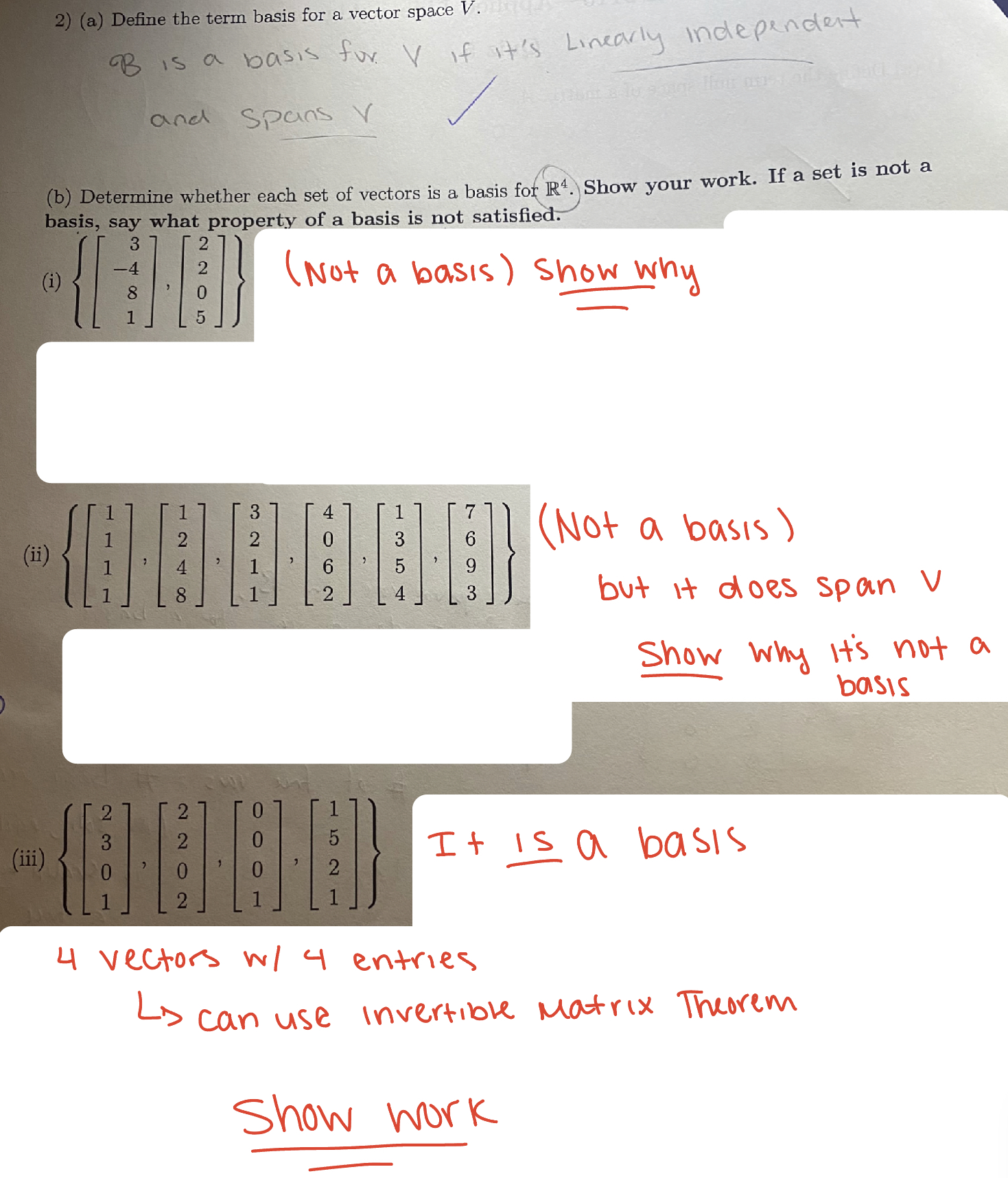 Solved Applied linear algebra1 question, multiple parts:For | Chegg.com