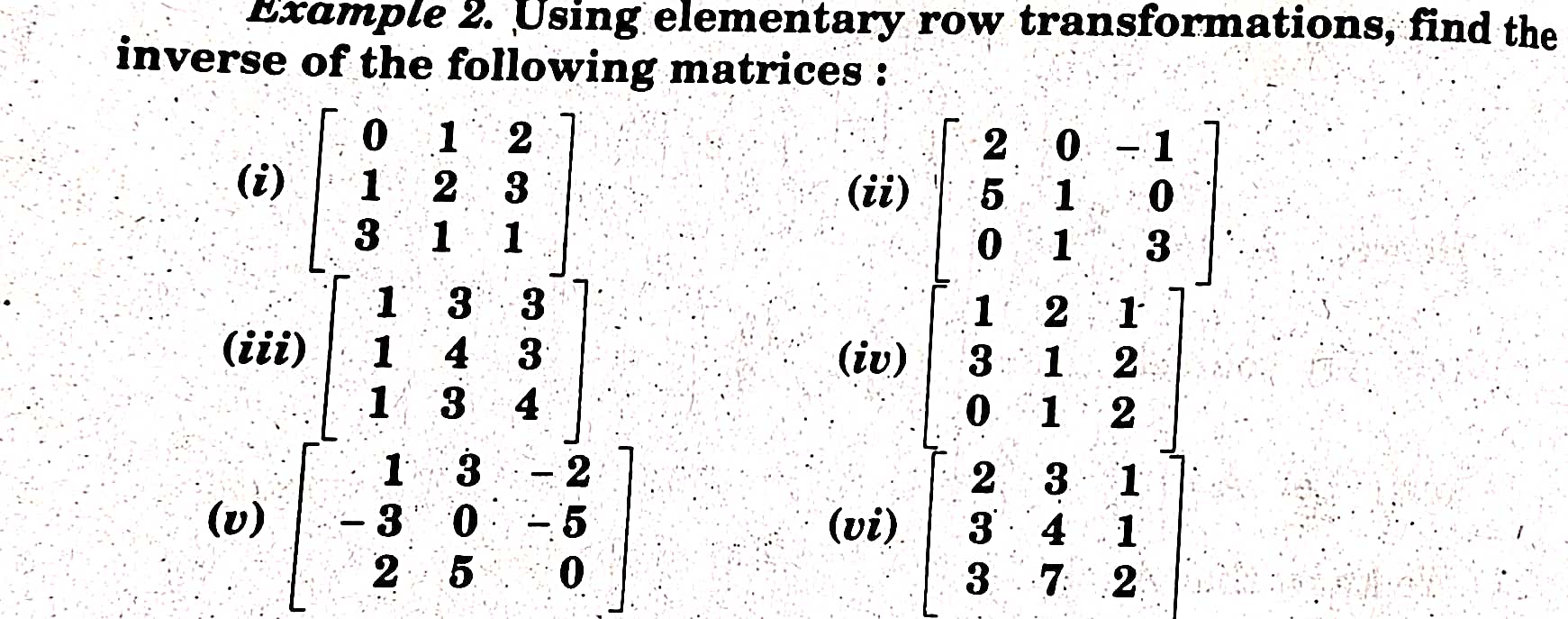 Solved Example 2. ﻿Using elementary row transformations, | Chegg.com