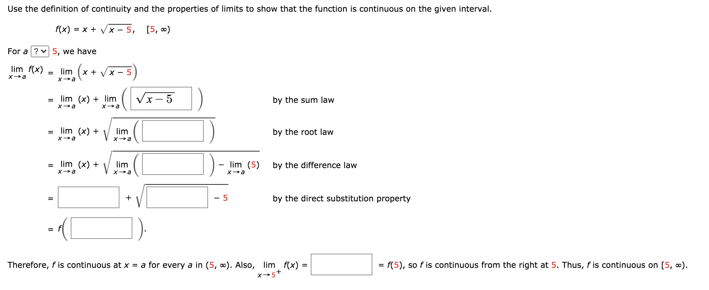 Solved Use the definition of continuity and the properties | Chegg.com