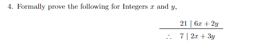 Solved 4. Formally prove the following for Integers x and y, | Chegg.com