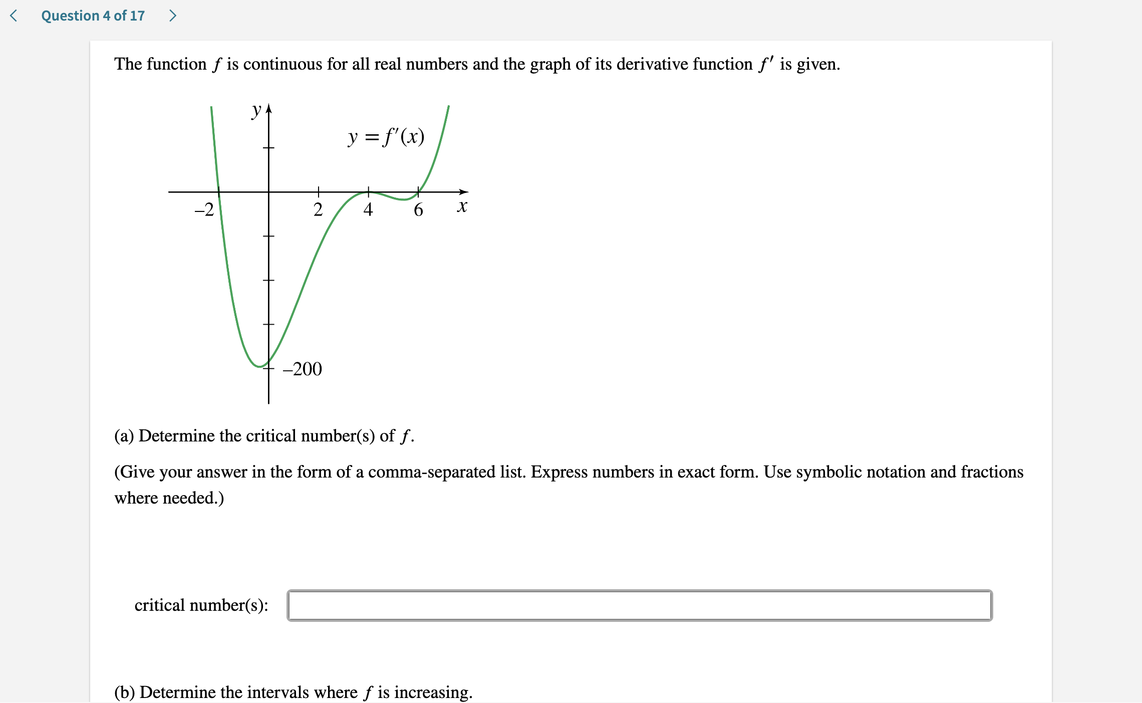 Solved The function f is continuous for all real numbers and | Chegg.com