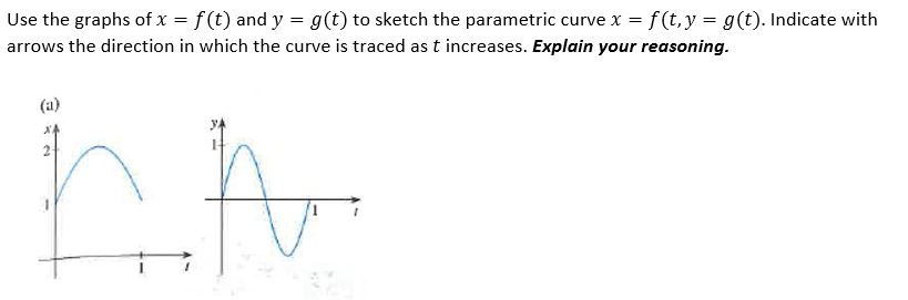 Solved Use the graphs of x = f(t) and y = g(t) to sketch the | Chegg.com